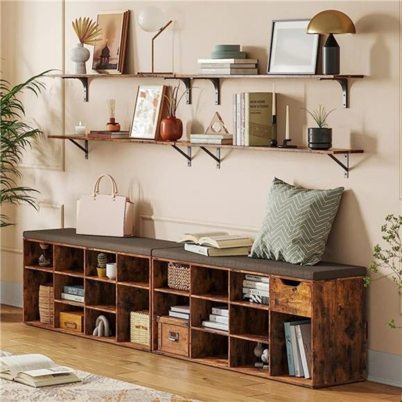Wall Decor | Long Wall Shelves 394inch Wall Mounted Shelves Set Of 2 ...